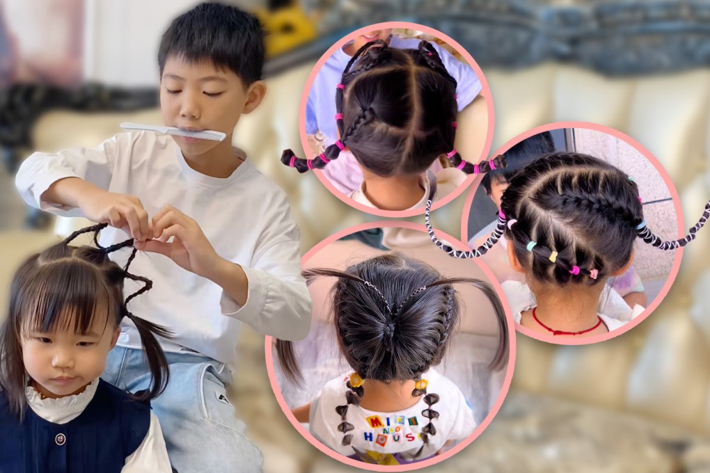 Chinese boy, 11, invents 300 unique hair braids for toddler sister ...