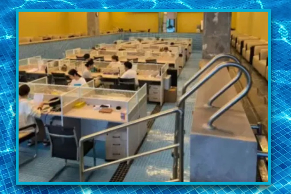 Chinese design firm converts swimming pool into office, triggers safety ...