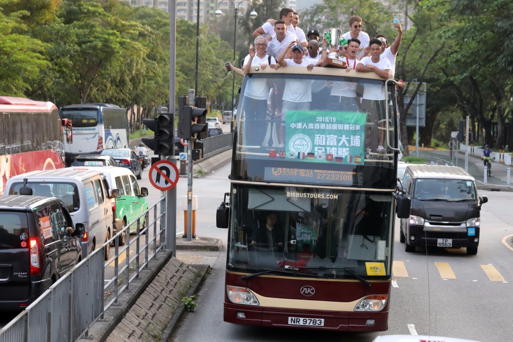 WoFoo Tai Po celebrate league success in an open-top bus, but club’s ...