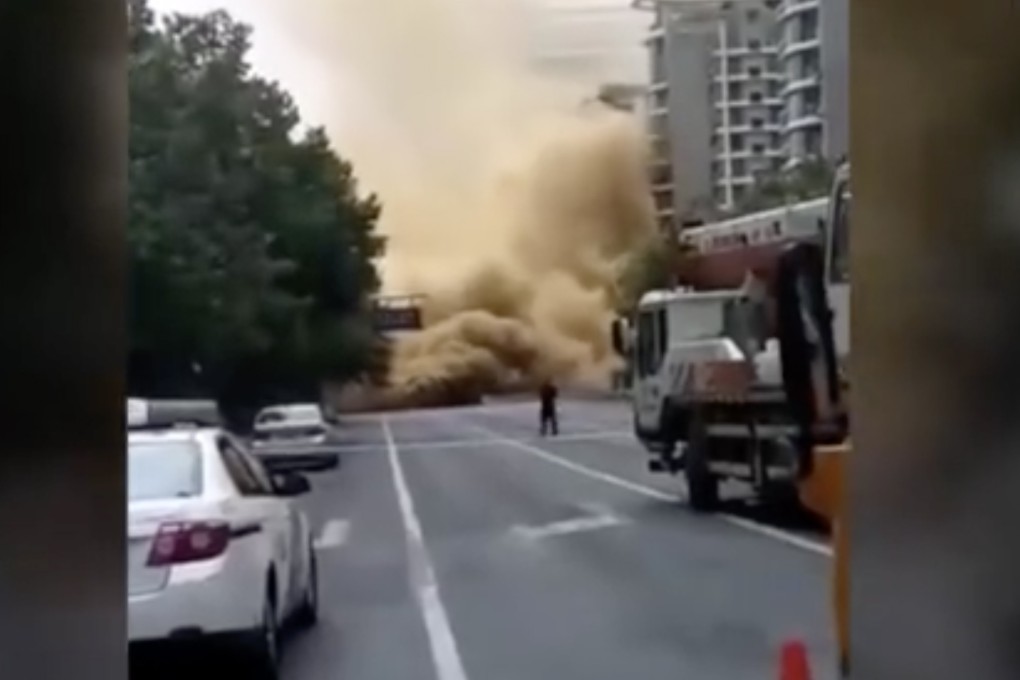 Residents flee homes as subway tunnel collapses in China | South China ...