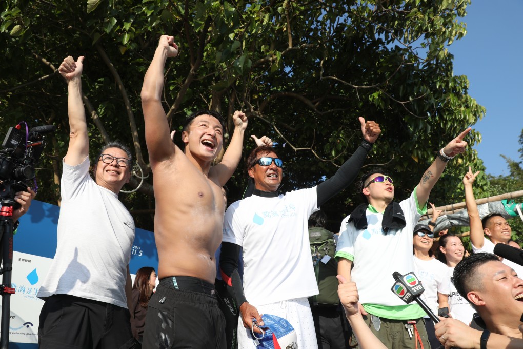 Olympian and Canto-pop star Alex Fong swims 45km around Hong Kong ...