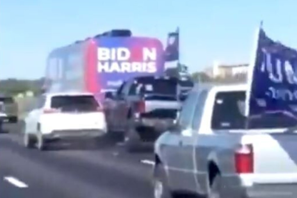 Donald Trump defends ‘patriots’ who surrounded Biden campaign bus on ...