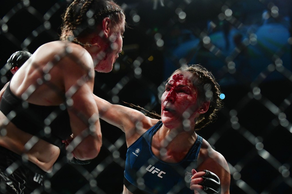 UFC 264: Jessica Eye receives 13 stitches in gruesome forehead cut ...