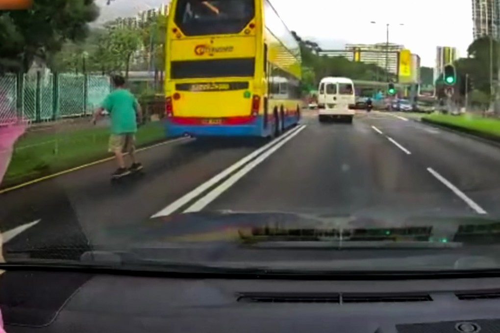 Viral video of skateboarder tailgating double-decker bus leads to Hong ...