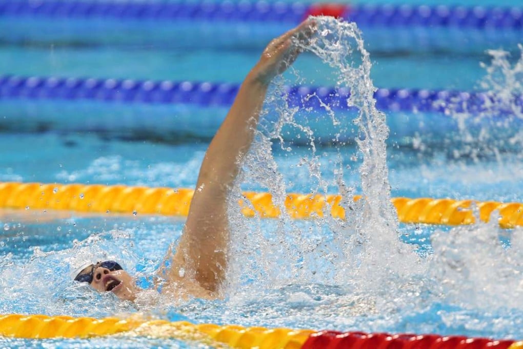 Close call: Hong Kong swimmer Tang Wai-lok falls just short of a ...