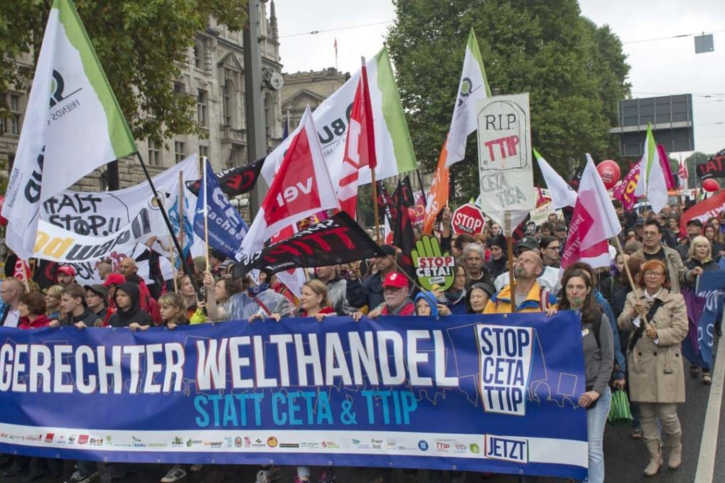 Tens of thousands protest in Europe against Atlantic trade deals TTIP ...