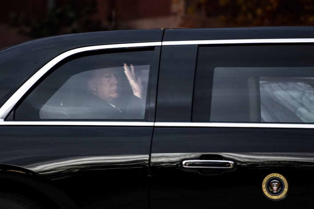 Bone spurs? Donald Trump takes an eight-car motorcade from the White ...