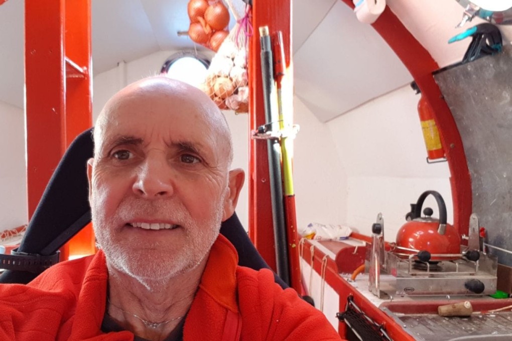 Frenchman Jean-Jacques Savin is trying to cross the Atlantic Ocean in a ...