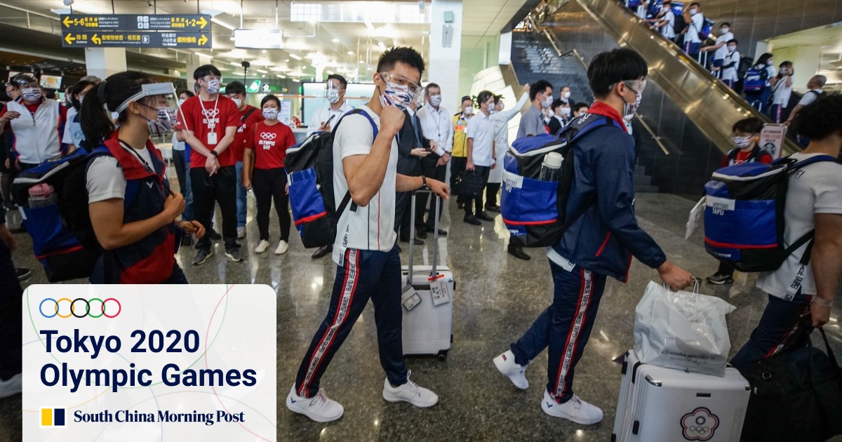 Taiwan’s Tokyo Olympics team takes off for Japan with hopes of gold ...
