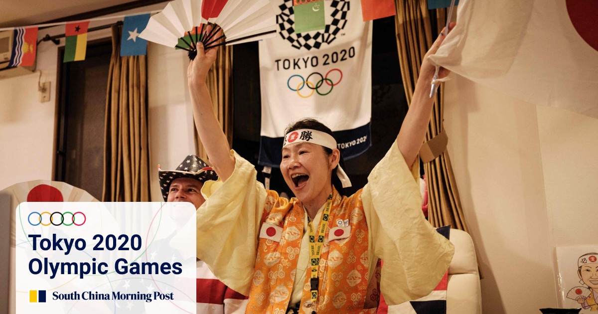 Olympic superfan gets creative in cheering on coronavirus-hit Tokyo ...