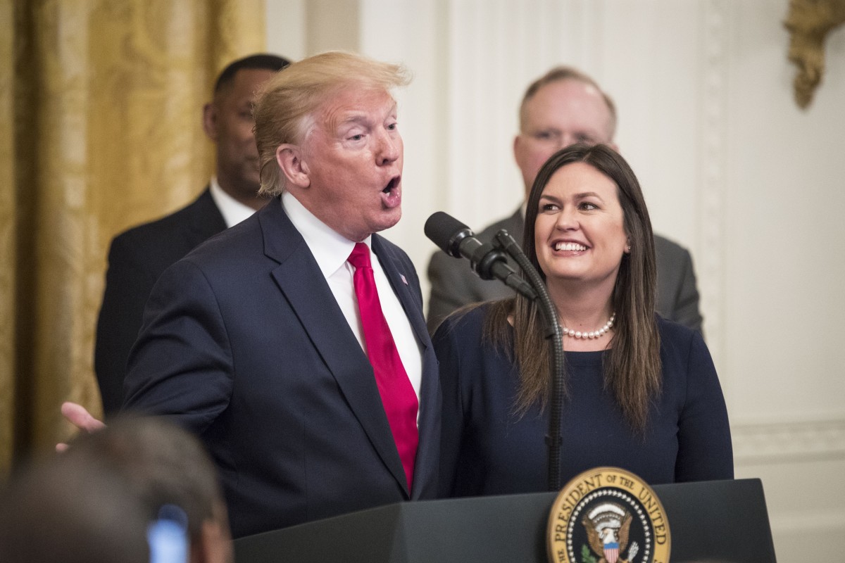 ‘I love the president’: White House spokeswoman Sarah Sanders quits ...