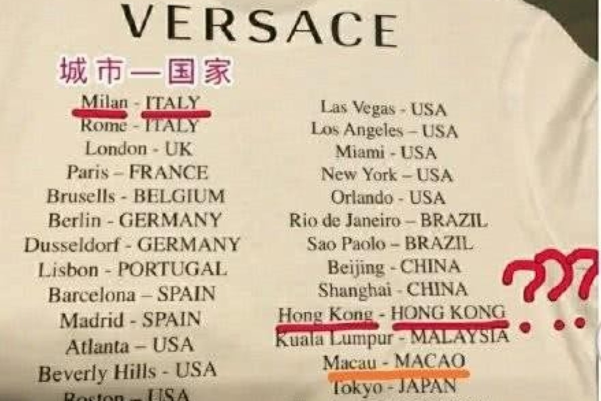Versace in trouble for tops that imply Hong Kong is not part of China ...
