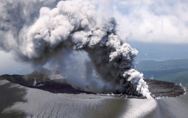 mount fuji exploding