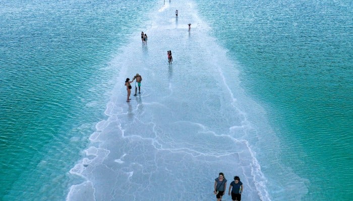 In pictures: famous Dead Sea recedes further each year | South China ...