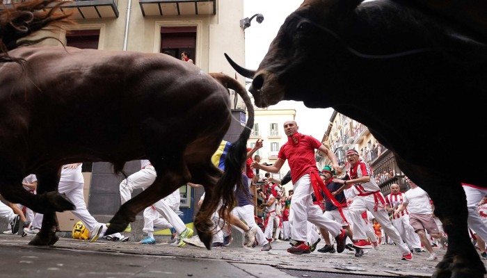 Thousands mark the start of the San Fermin Festival in Spain | South ...