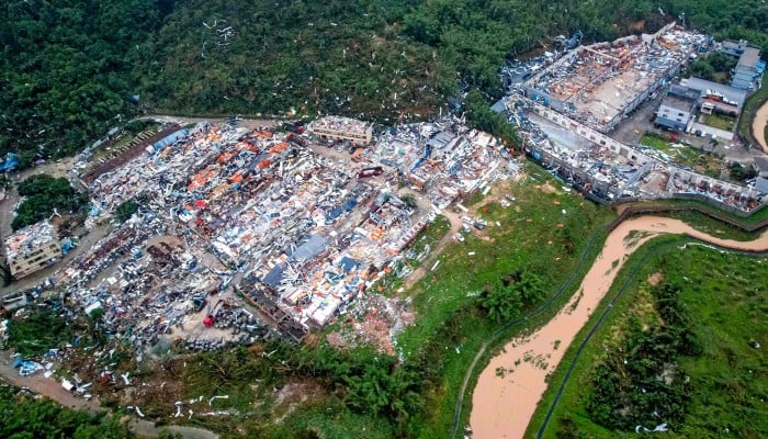 Aftermath of tornado that hit southern Chinese city of Guangzhou ...