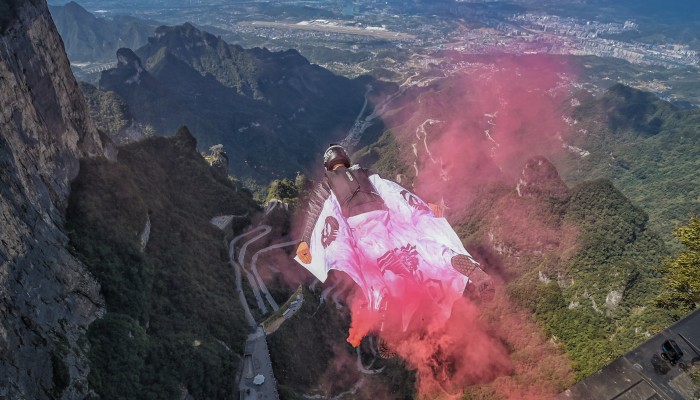 wingsuit cliff