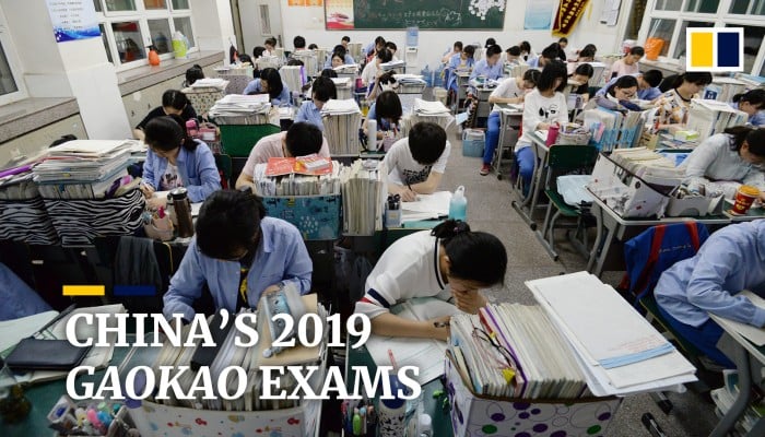 Chinese pupils begin gruelling gaokao college entrance exams for 2019 ...