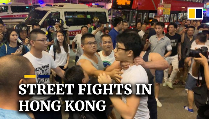 Street fights in North Point as protesters are pushed out of Causeway ...