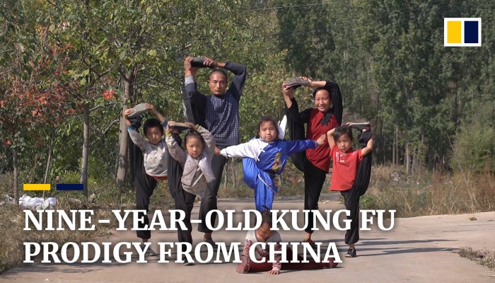 Nine-year-old Chinese kung fu prodigy’s skills are a hit on social ...