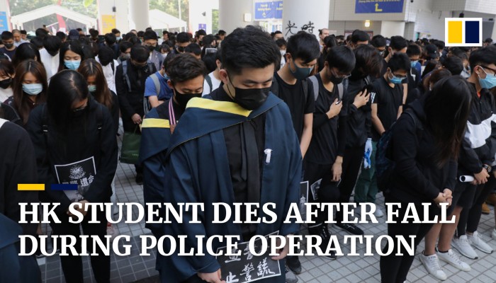 Hong Kong student who suffered brain injury in car park fall dies ...