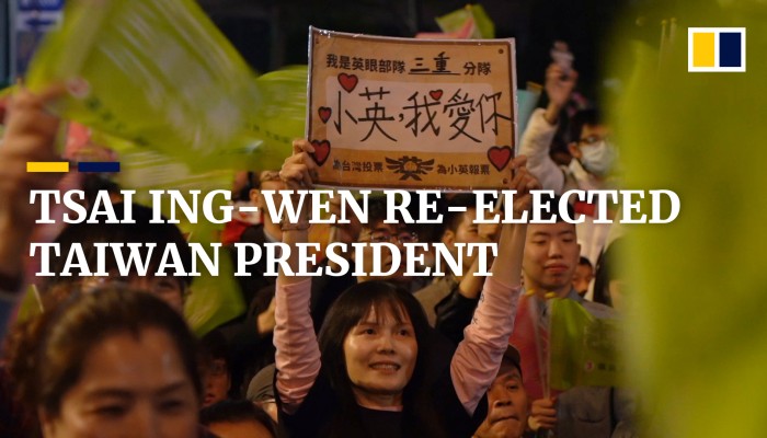 Tsai Ing-wen wins her second term as Taiwan’s president with most ever ...
