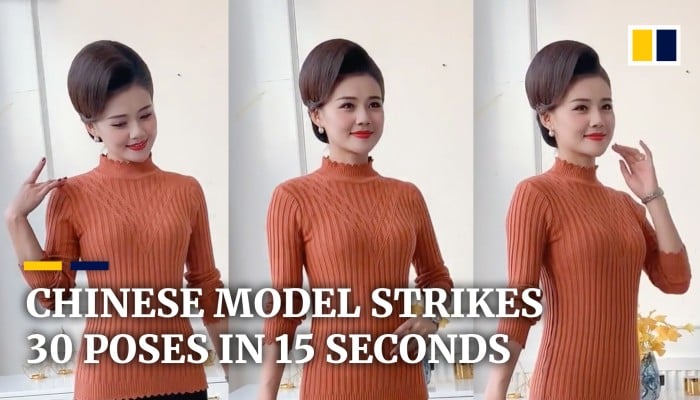 Chinese model becomes internet sensation with her fast posing skills ...