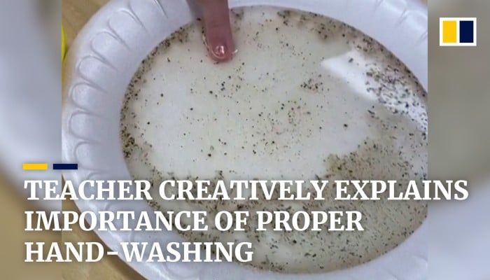 Teacher uses creativity and pepper to explain the importance of washing ...