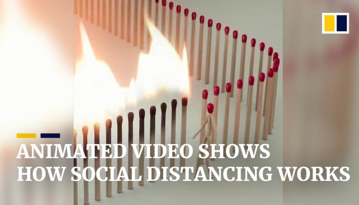 Animated match-burning video shows how social distancing can stop the ...