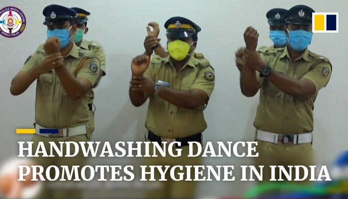 Coronavirus: Indian police perform ‘handwashing dance’ to remind public ...