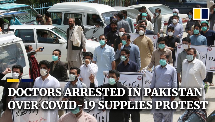 Coronavirus: Pakistani doctors arrested for protesting about lack of ...