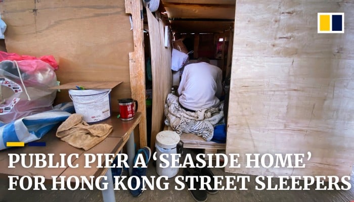 Hong Kong street sleepers build makeshift village near the sea at Kwun ...