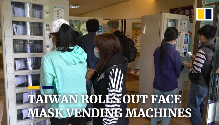 Taiwan unveils face mask vending machines amid coronavirus pandemic ...