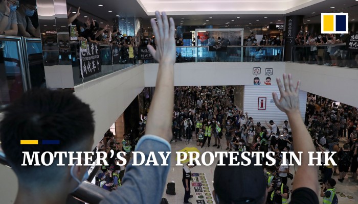 Protesters gather in shopping malls across Hong Kong to chant slogans ... Protesters gather in shopping malls across Hong Kong to chant slogans ...