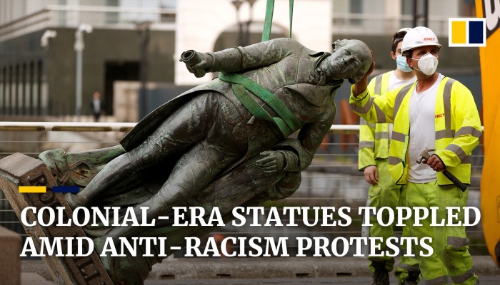 Colonial-era statues are toppled and damaged in global Black Lives ...