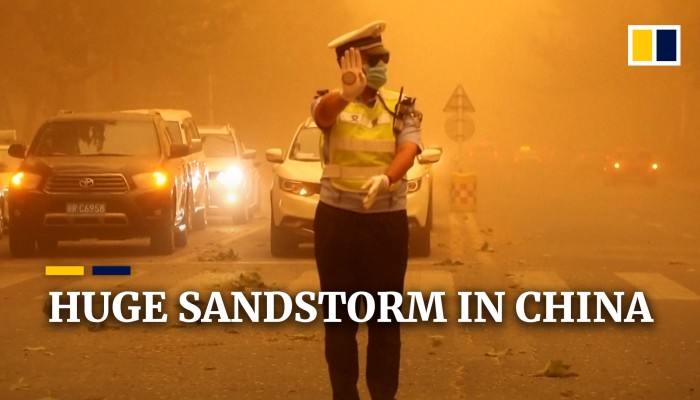 Huge sandstorm hits west China's Xinjiang | South China Morning Post