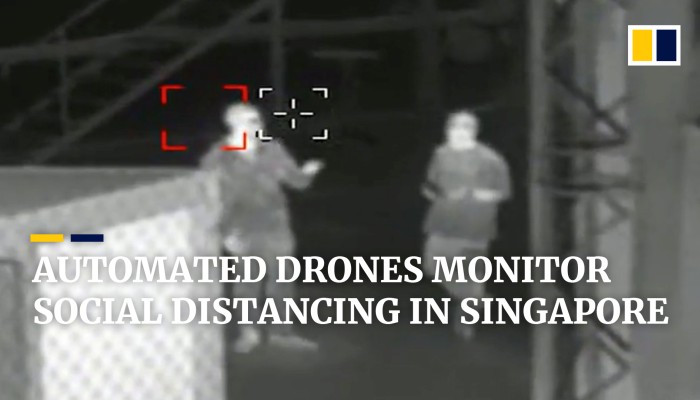 Coronavirus: Singapore uses pilotless drones to monitor social ...