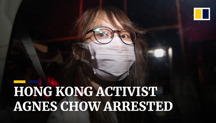 Hong Kong Opposition Activist Agnes Chow Swept Up In Hong Kong Arrests
