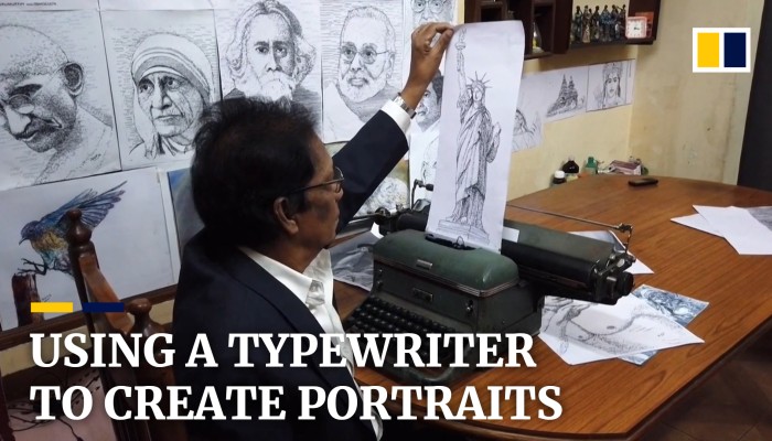 Indian artist sets sight on breaking world record with his typewriter ...