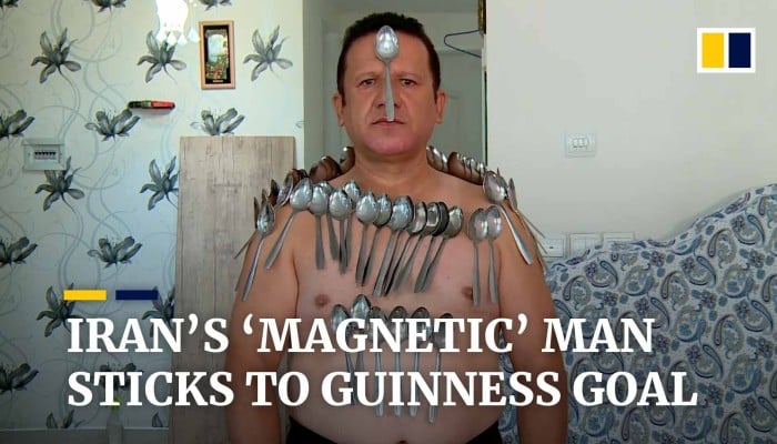 Iran’s ‘magnetic man’ sticks to goal of earning Guinness record for ...