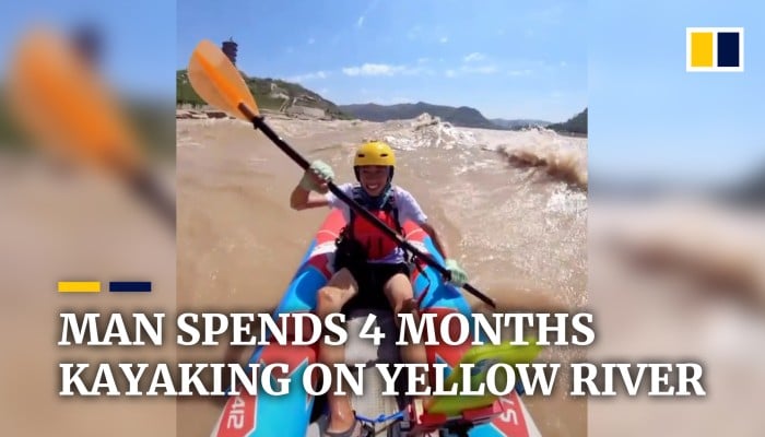 Chinese man spends 4 months kayaking on Yellow River | South China ...