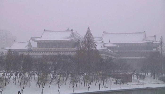 North Korea sees first snowfall of the year as Pyongyang is blanketed ...