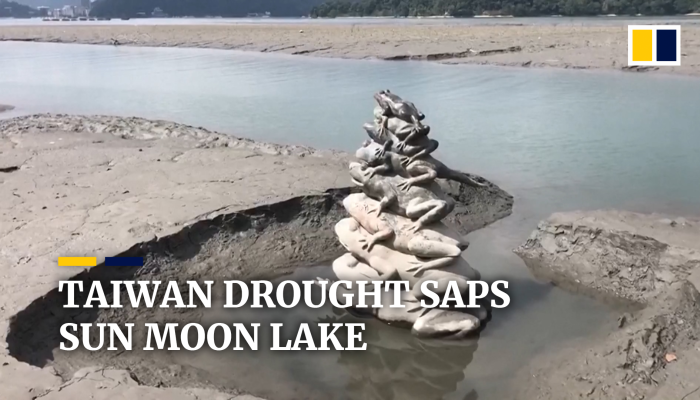 Sun Moon Lake shrinking as Taiwan’s worst drought in over 50 years ...