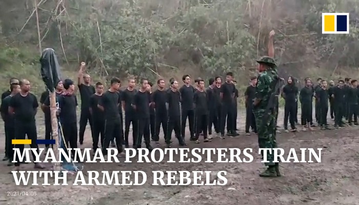 Myanmar’s anti-coup protesters turn to ethnic armed groups for training ...