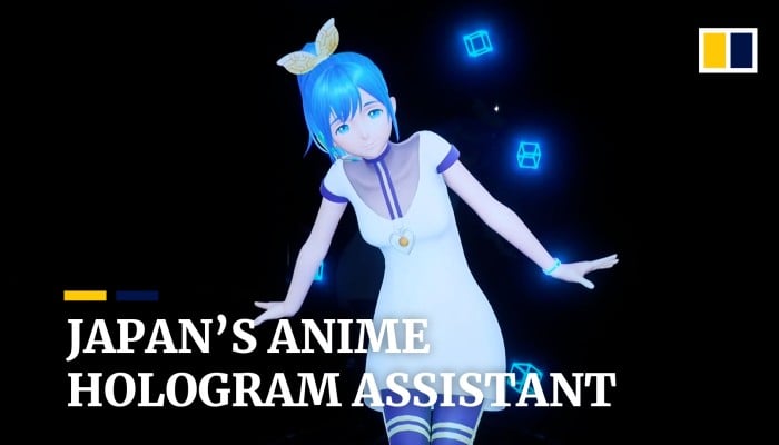 Life-size holographic anime character debuts as virtual assistant in ...