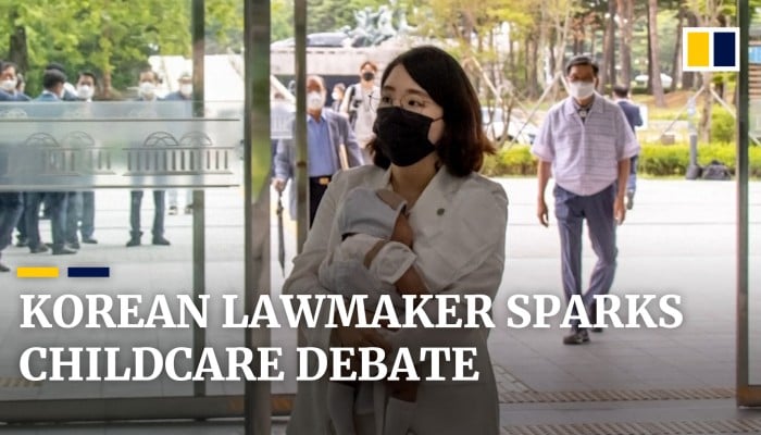 South Korean lawmaker sparks debate after bringing her baby to work ...