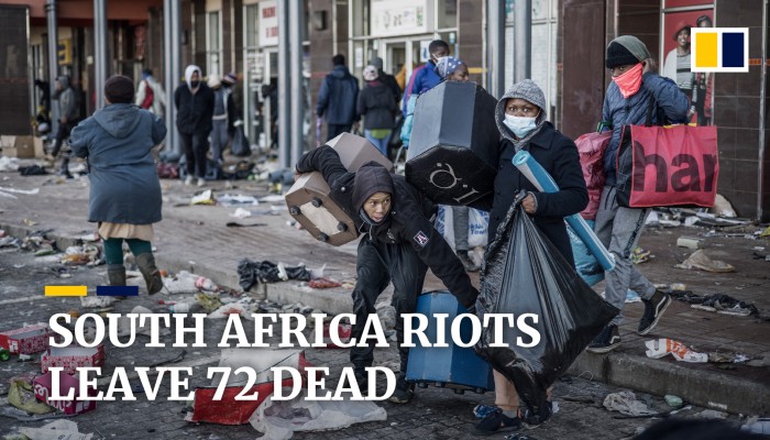 South Africa riots death toll hits 72 as ex-president Jacob Zuma starts ...