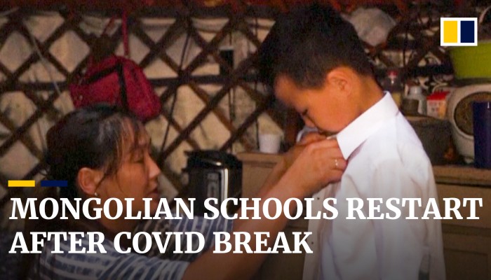Mongolian students return to school after a year of remote learning ...