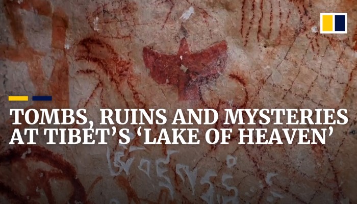 Tombs, ruins and mysterious cave paintings at Tibetan lake shed new ...