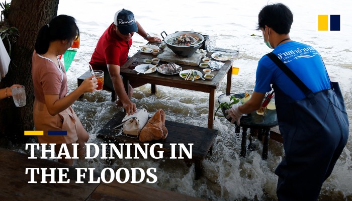 Dining ‘on the water’: flooded restaurant becomes a big hit in Thailand ...
